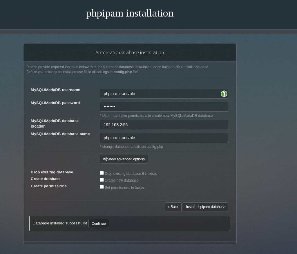 Installation phpIPAM avec Ansible